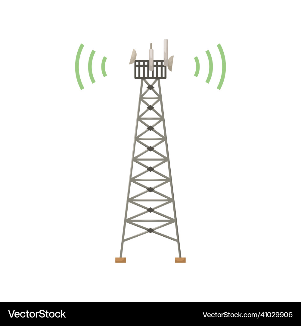 A cellular communication tower 5g 4g signal Vector Image