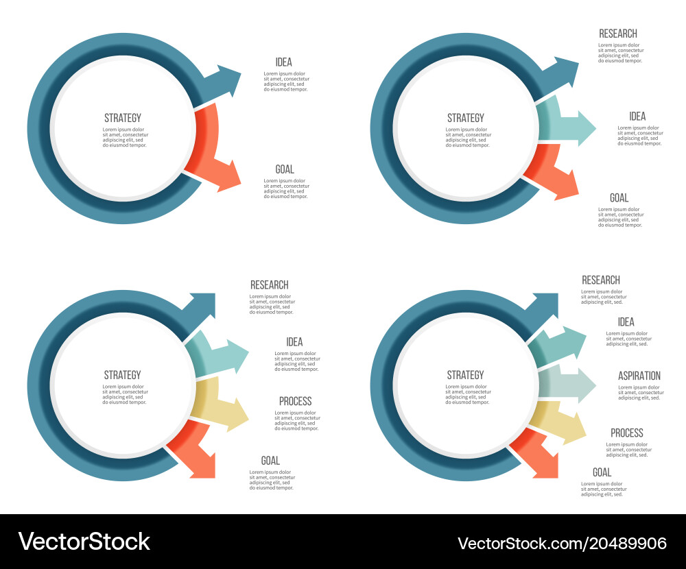 Business infographics organization chart with 2 Vector Image