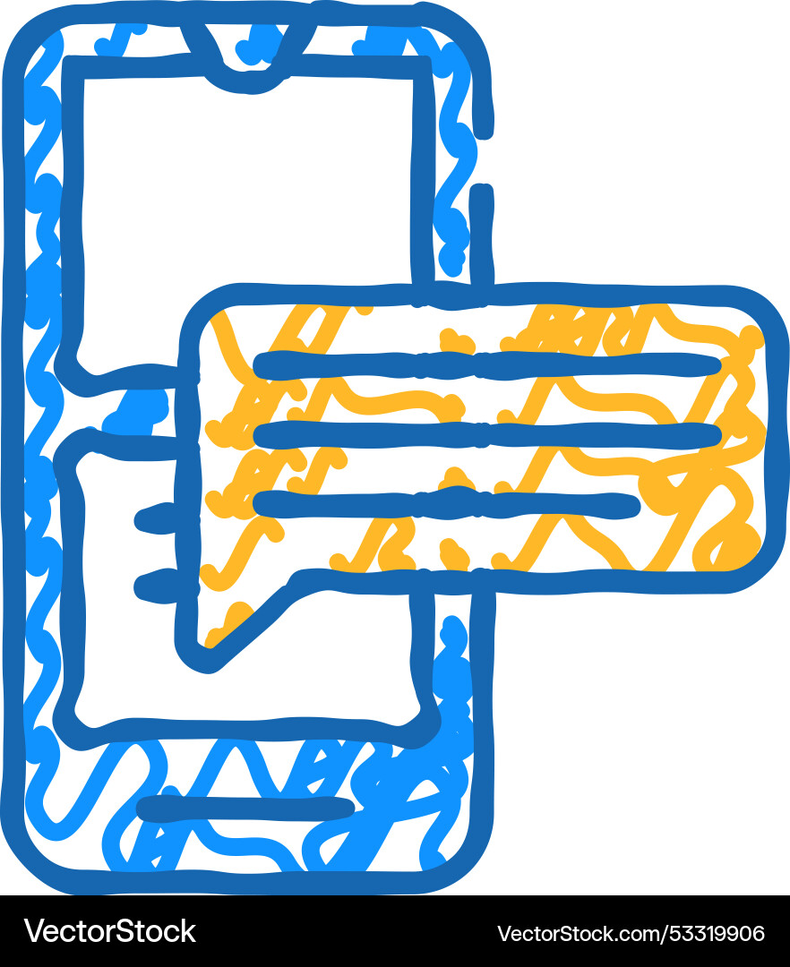 Comment testimonial icon doodle Royalty Free Vector Image