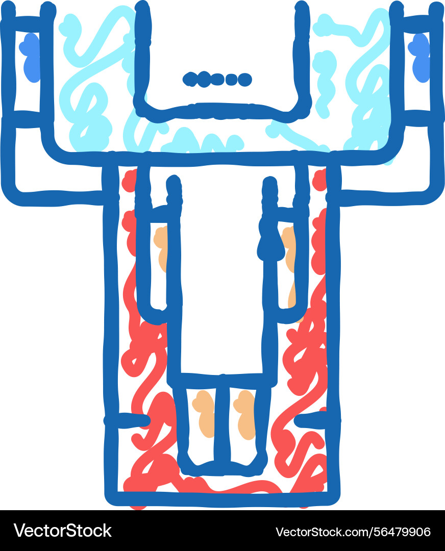 Ct scan radiology icon doodle Royalty Free Vector Image