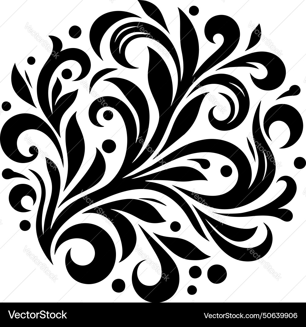Floral swirl pattern Royalty Free Vector Image