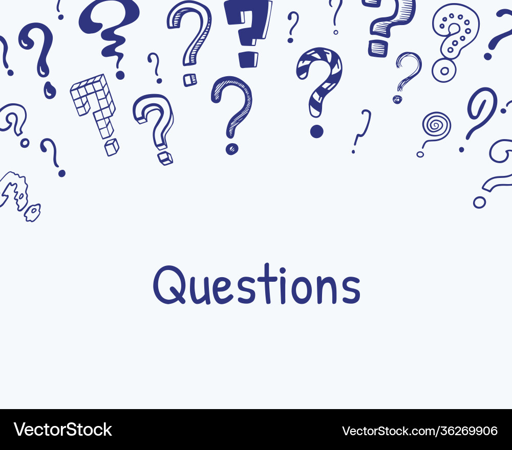 Question mark frame hand drawn background Vector Image