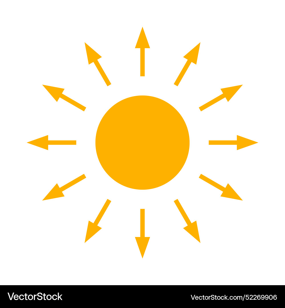 Sun icon simple Royalty Free Vector Image - VectorStock