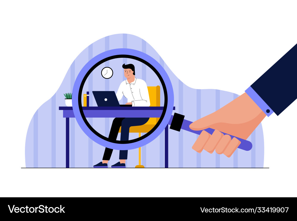 Business work observation privacy concept Vector Image