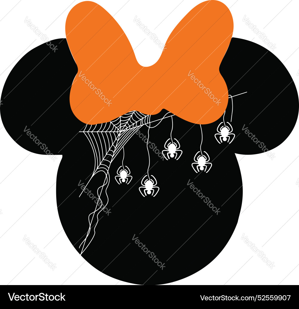 Minnie face halloween Royalty Free Vector Image