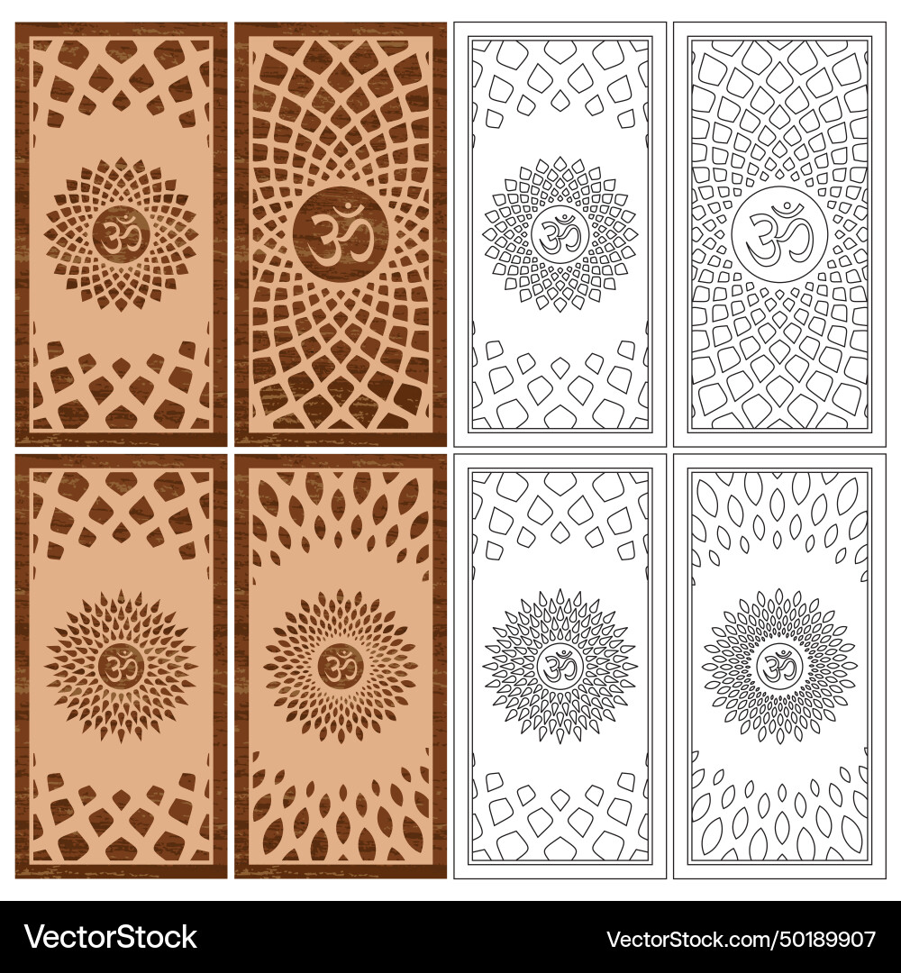 Om jali design Royalty Free Vector Image - VectorStock