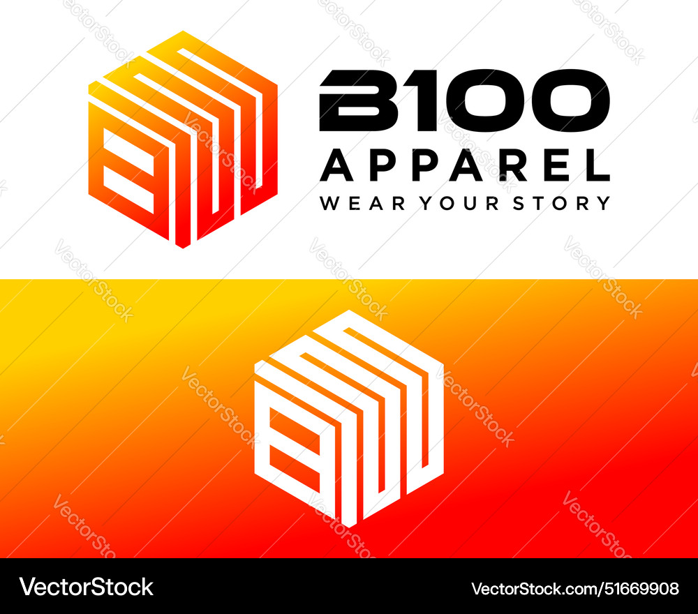 B100 logo Royalty Free Vector Image - VectorStock