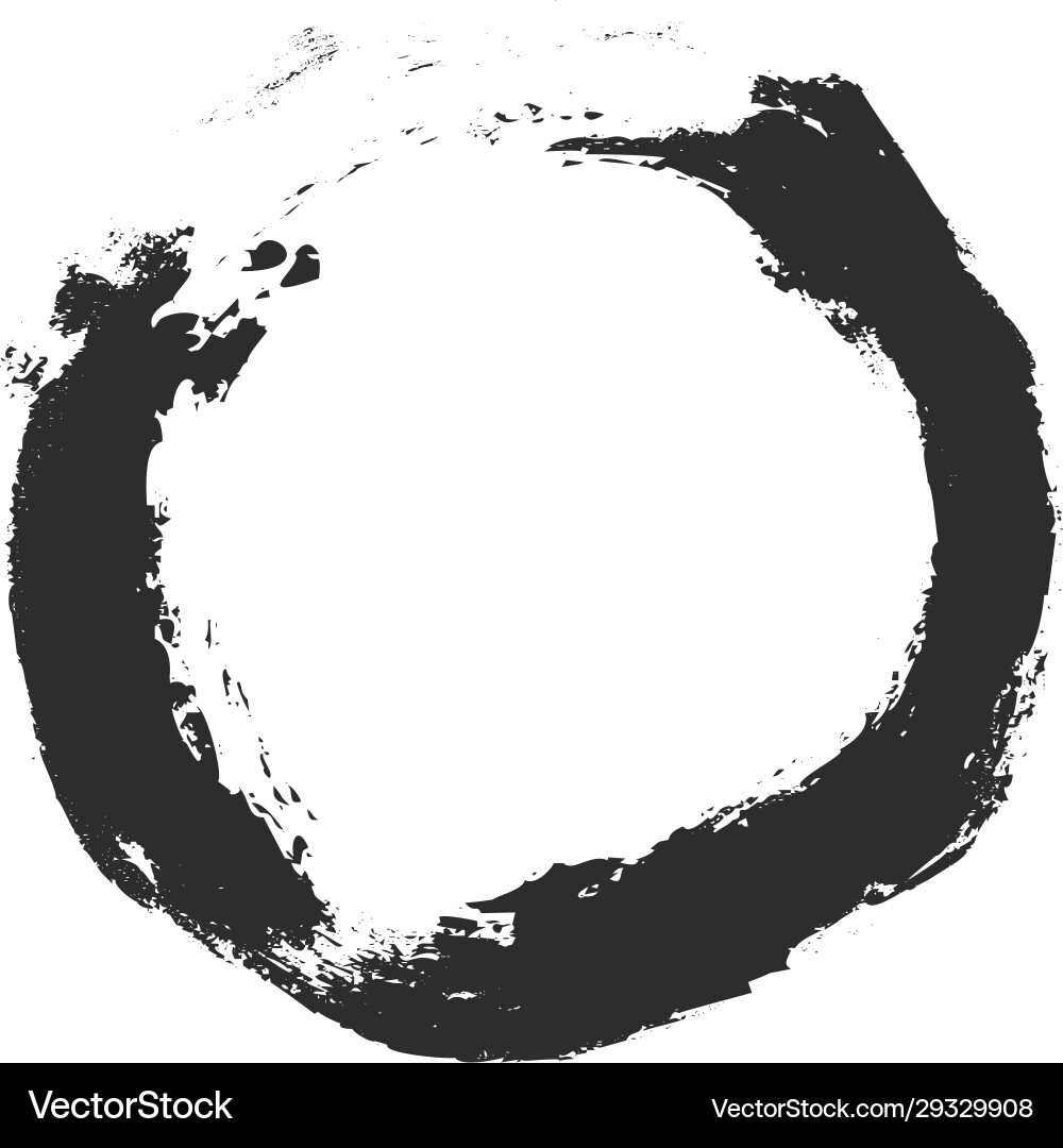 Black ink circle Royalty Free Vector Image - VectorStock