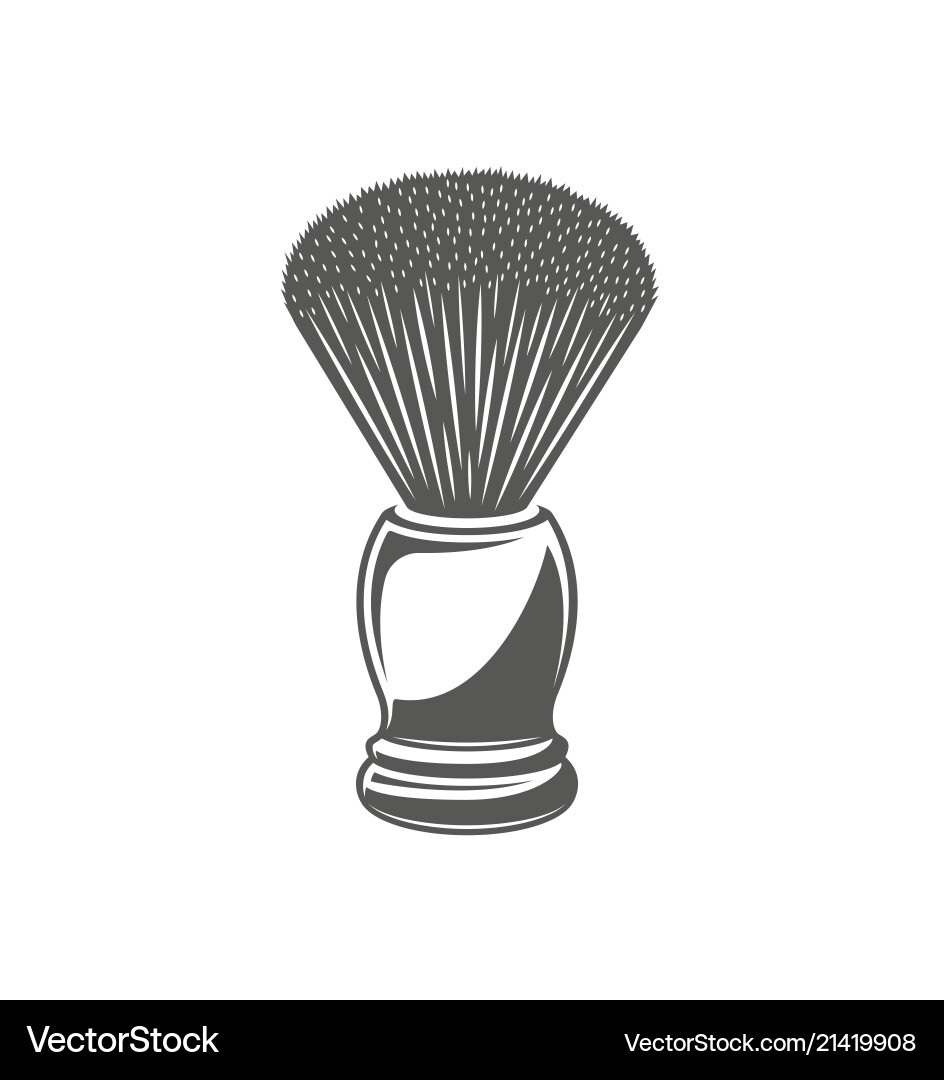 Brush for shaving isolated on white background Vector Image