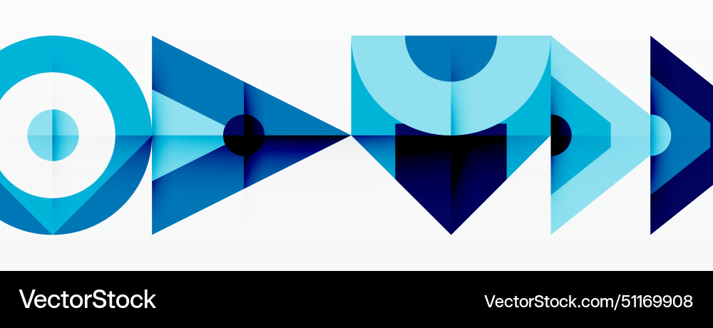 Electric blue logo with parallel arrows inviting Vector Image