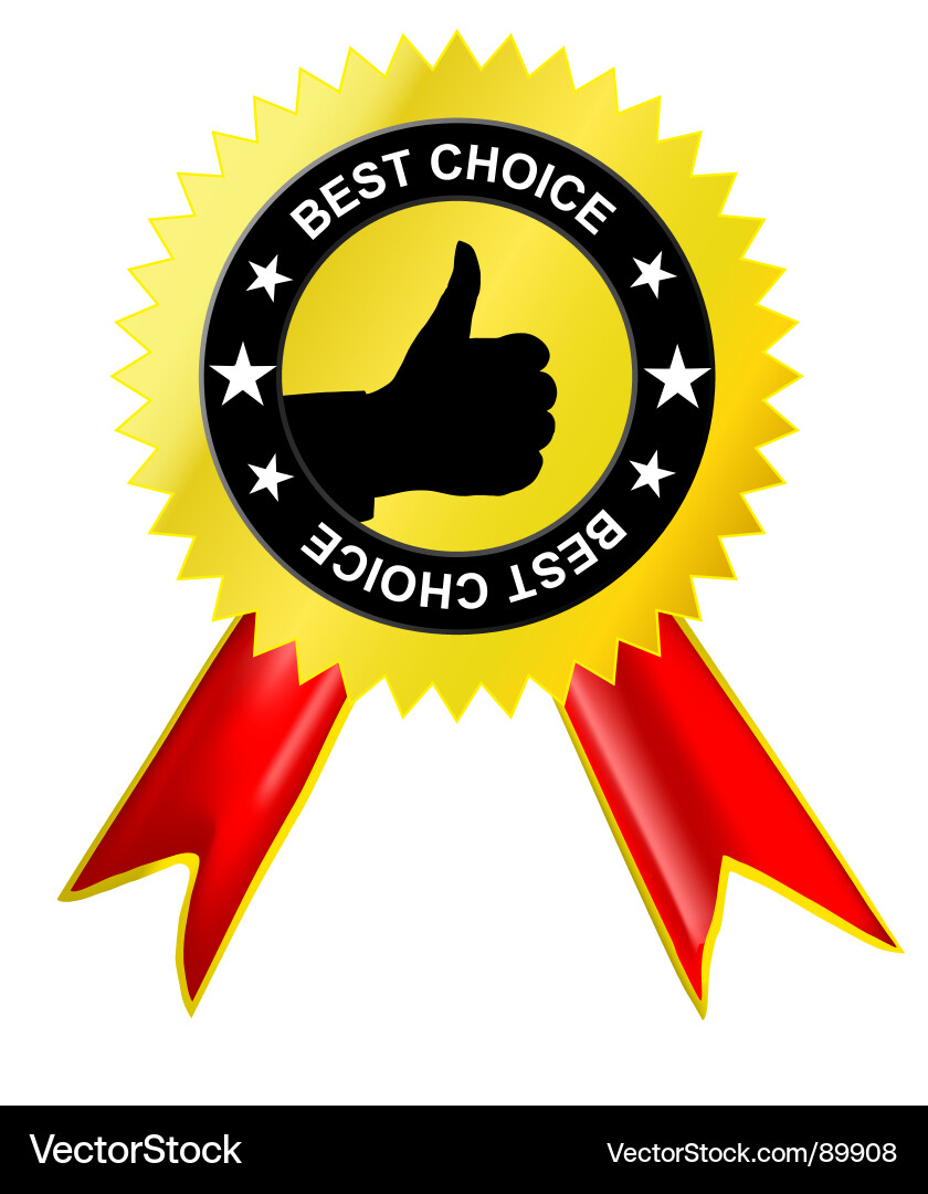 Gold medal with sign ok Royalty Free Vector Image