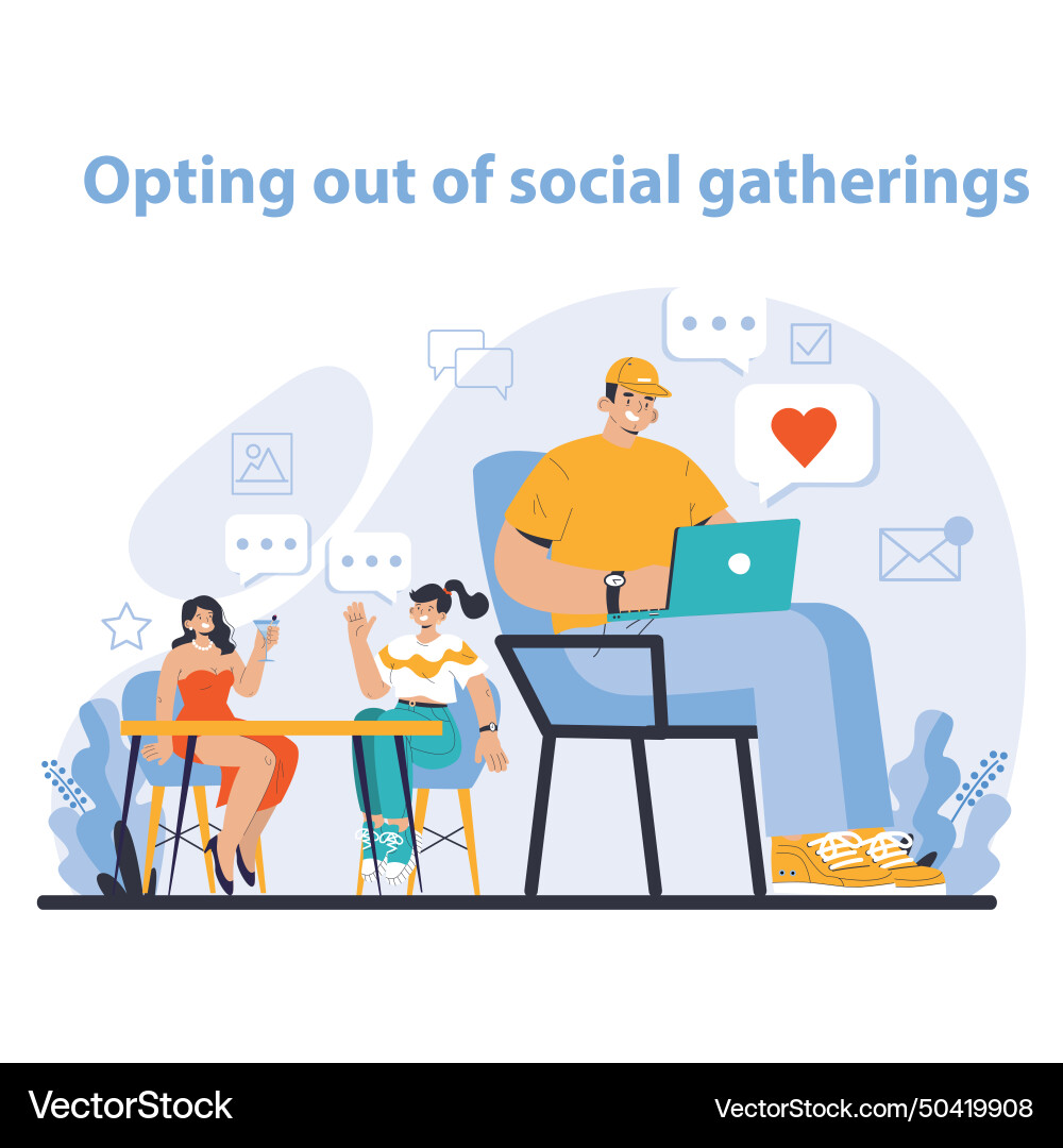 Internet addiction concept flat Royalty Free Vector Image