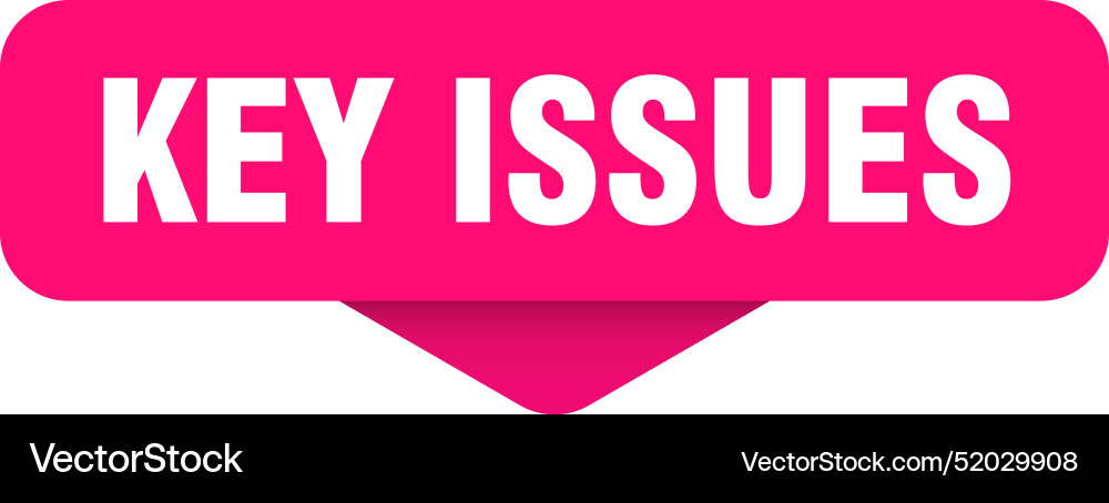 Key issues sticker sign on transparent Royalty Free Vector