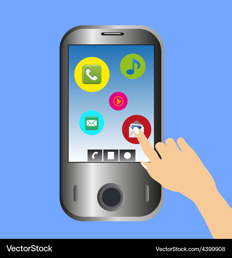 Mobile phone use Royalty Free Vector Image - VectorStock