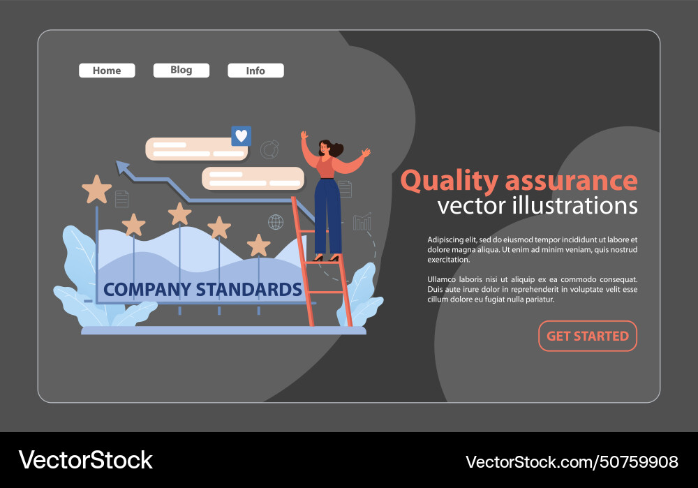 Quality assurance standards Royalty Free Vector Image