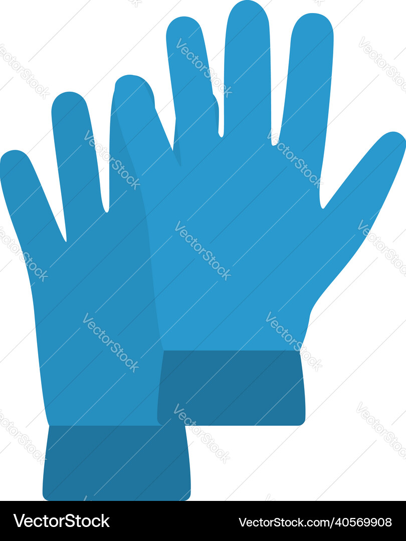 Rubber protective gloves icon Royalty Free Vector Image