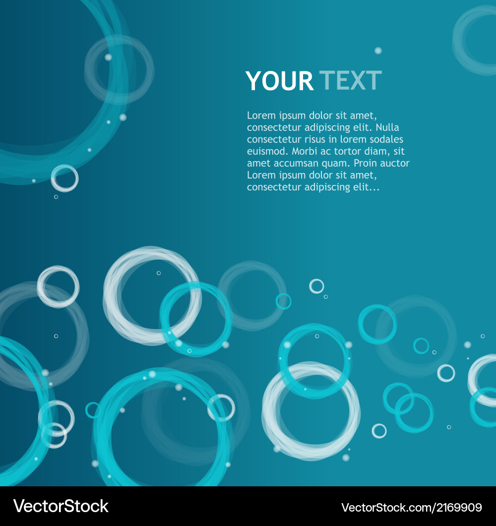 Abstract Blue Circles Background Royalty Free Vector Image