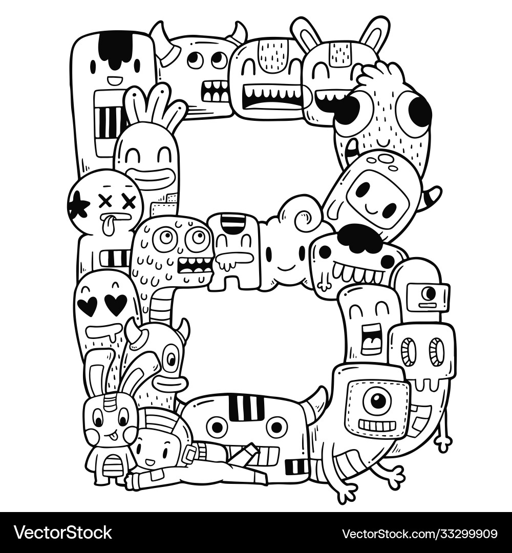 Alphabet b Royalty Free Vector Image - VectorStock