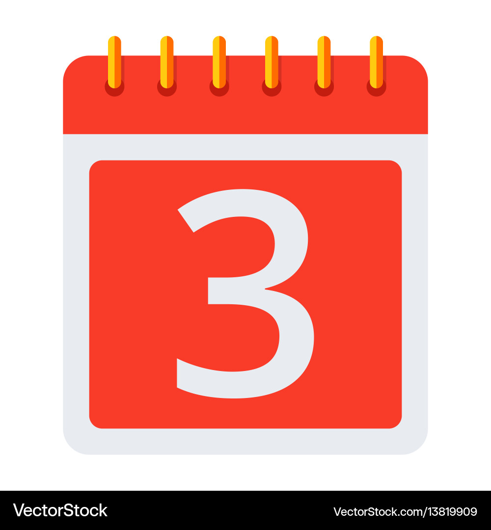 Calendar Icon - Red Royalty Free Vector Image - VectorStock
