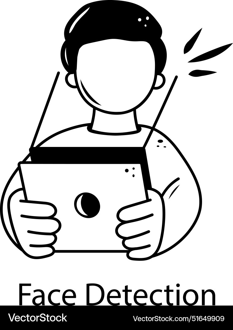 Face detection Royalty Free Vector Image - VectorStock