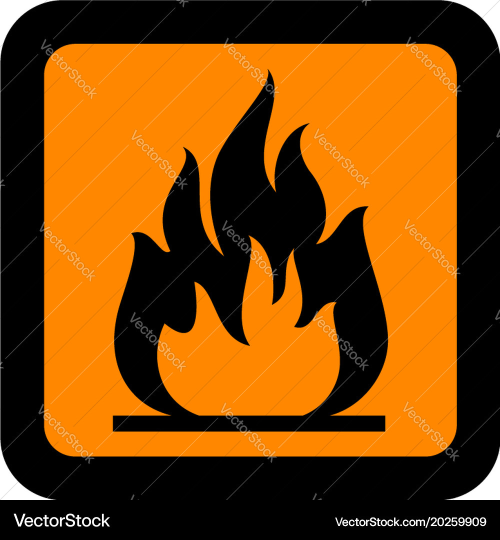 Flame Hazard Symbol Royalty Free Vector Image - VectorStock
