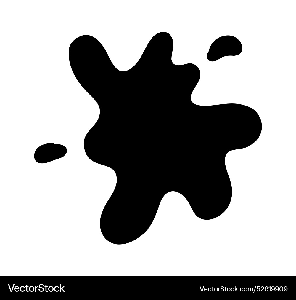 Hand drawn paint splatter and blob splash Vector Image