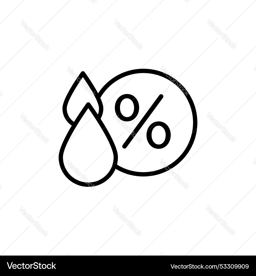Humidity icon isolated on white background Vector Image