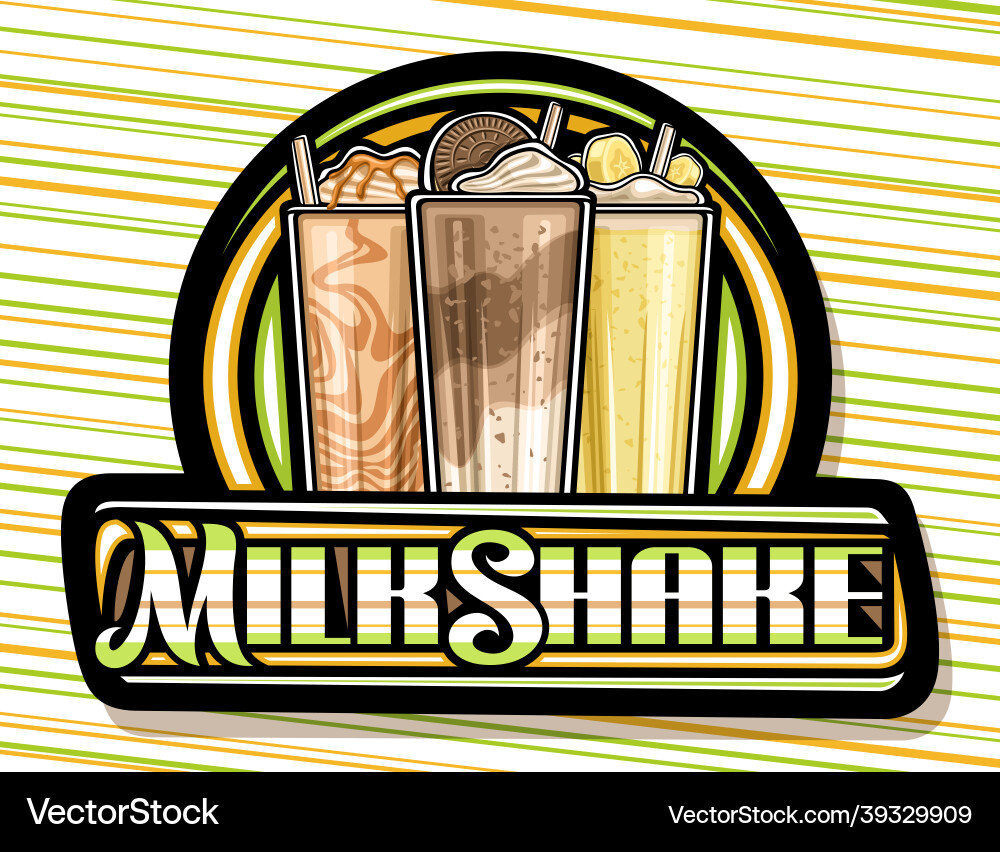 Logo for milkshake Royalty Free Vector Image - VectorStock