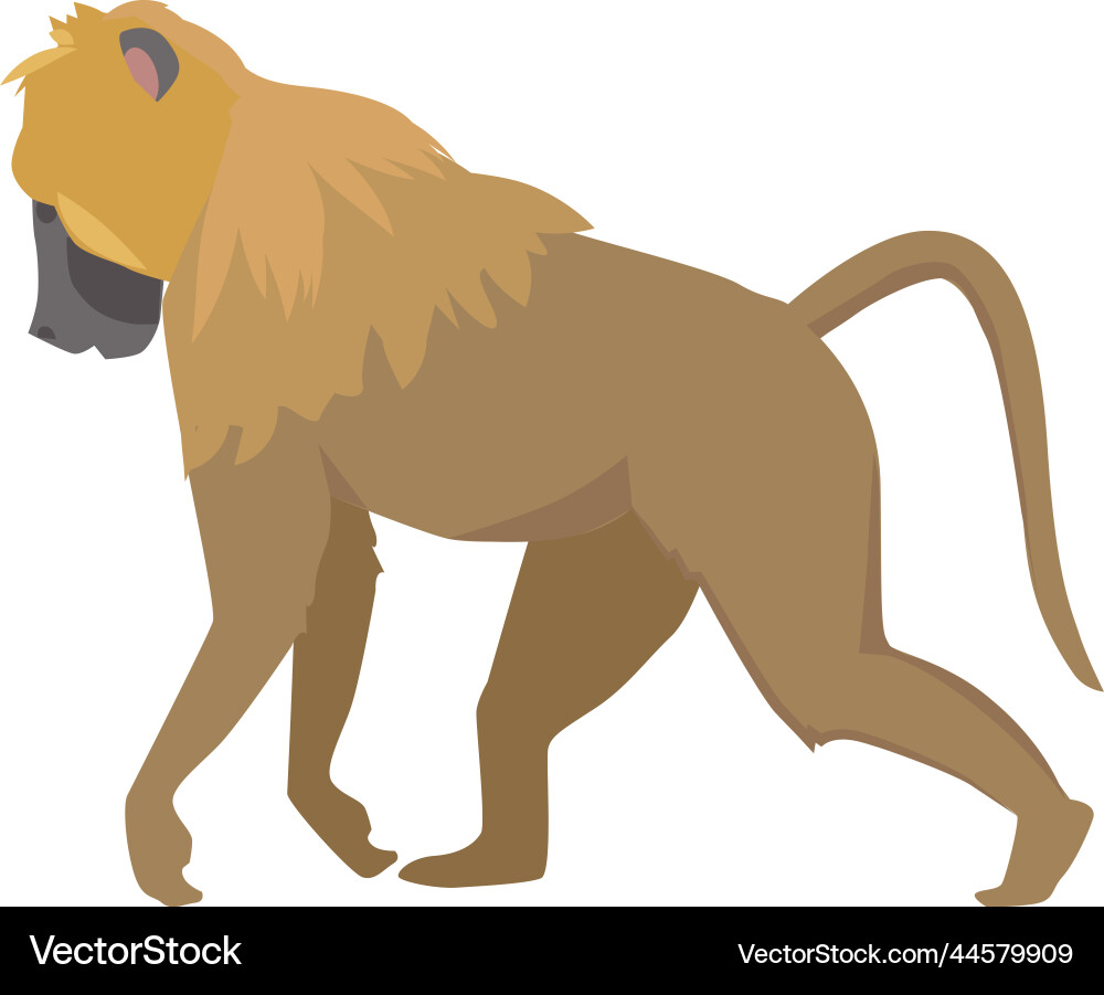 Monkey color icon jungle animal wild primate Vector Image