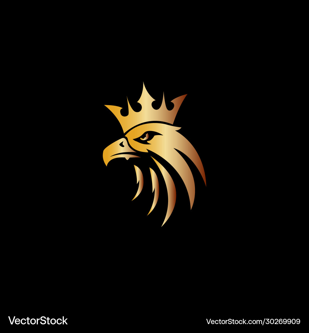 Royal Eagle King Logo Royalty Free Vector Image