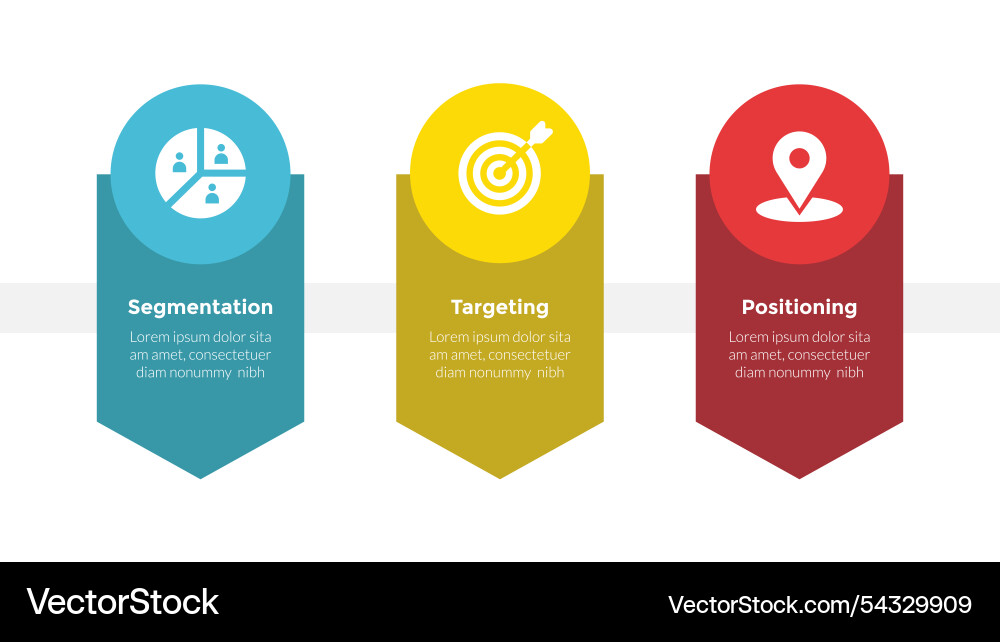 Stp marketing analysis infographics template Vector Image