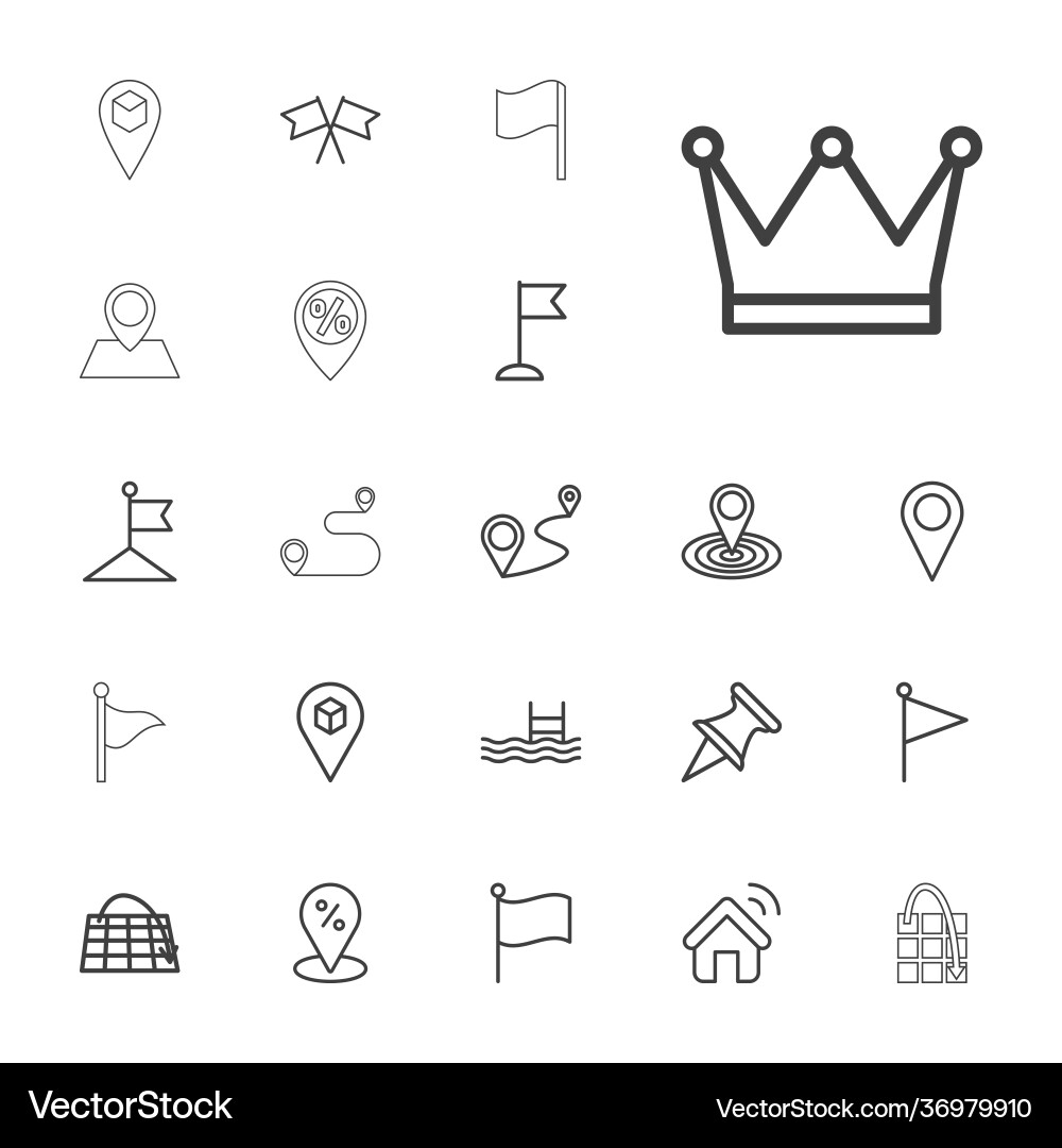 22 location icons Royalty Free Vector Image - VectorStock