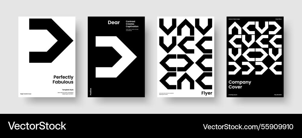 Geometric book cover design abstract report Vector Image