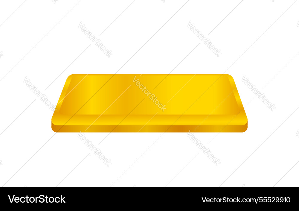 Gold bar isolated on white background bars Vector Image