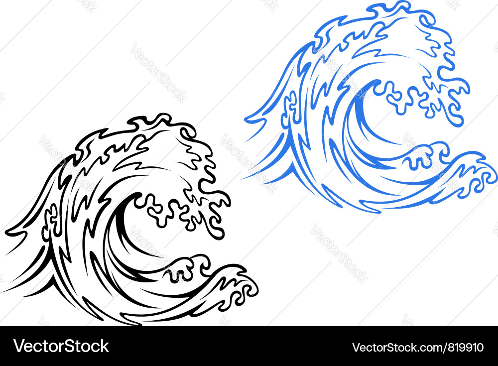 Ocean Wave Splash Royalty Free Vector Image - VectorStock