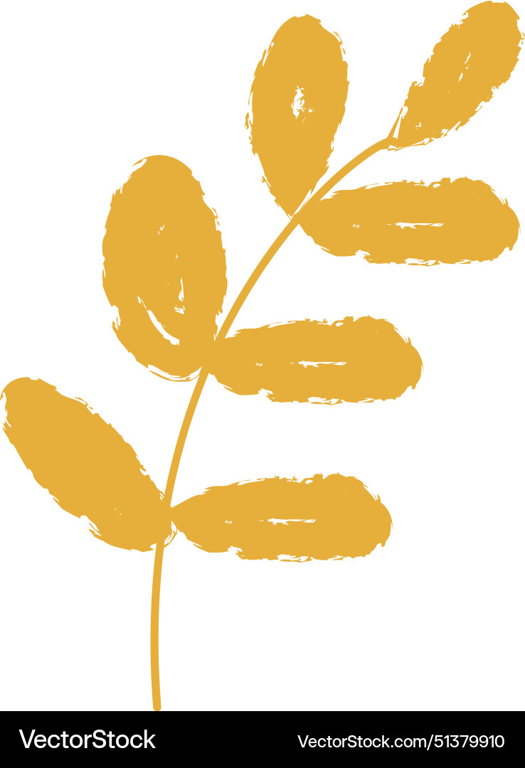 Plant branch scribble sketch Royalty Free Vector Image