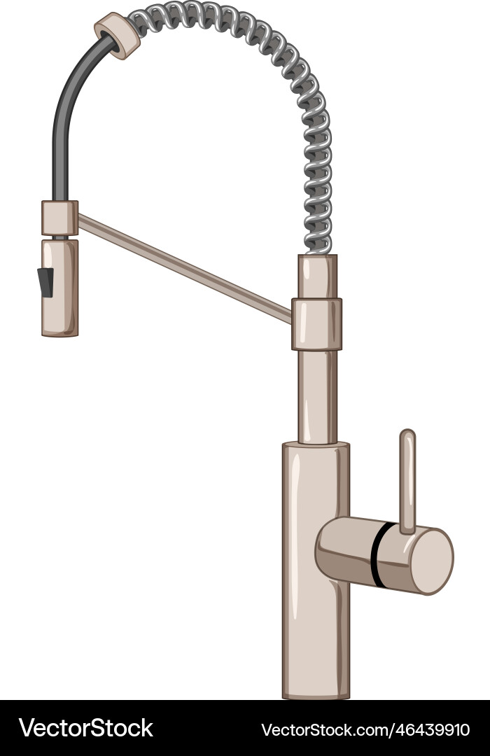 Plumbing kitchen faucet cartoon Royalty Free Vector Image