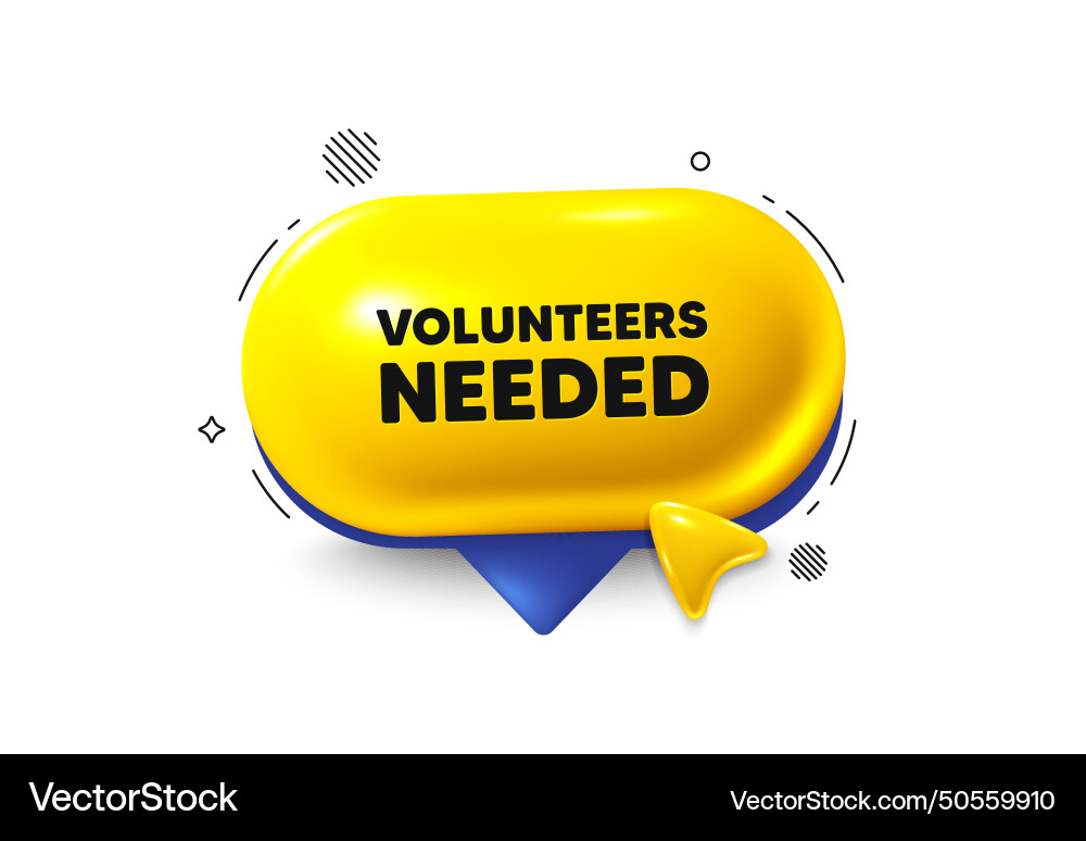 Volunteers needed symbol volunteering service Vector Image