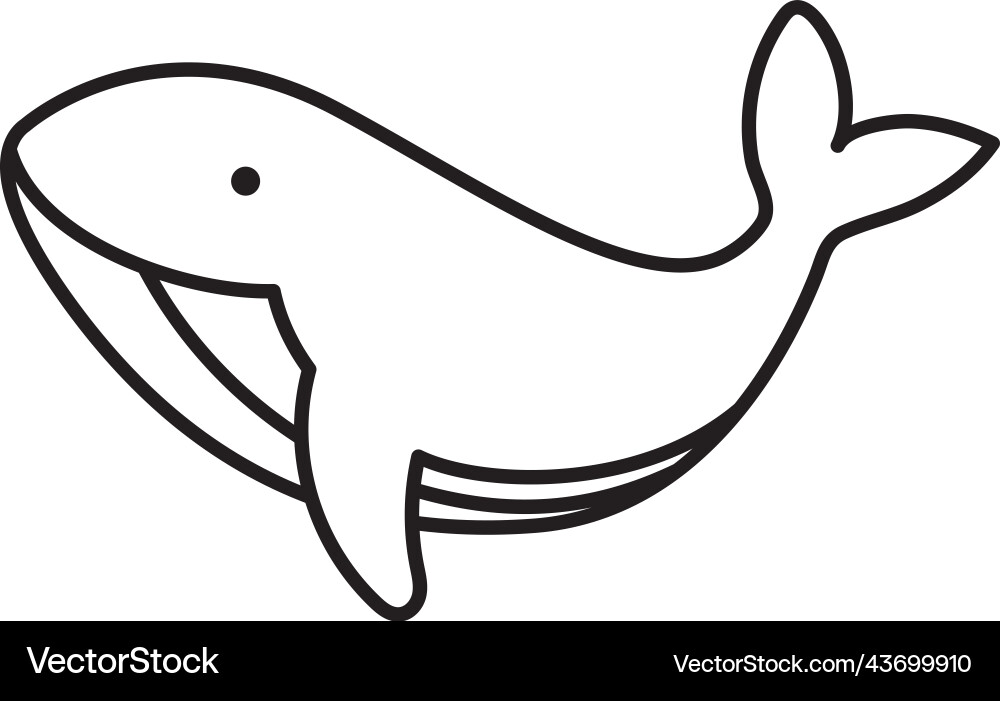 Whale Outline Template