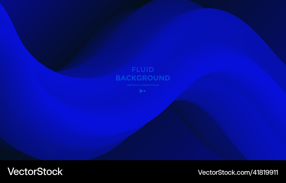Blue abstract fluid wave modern gradient shape Vector Image