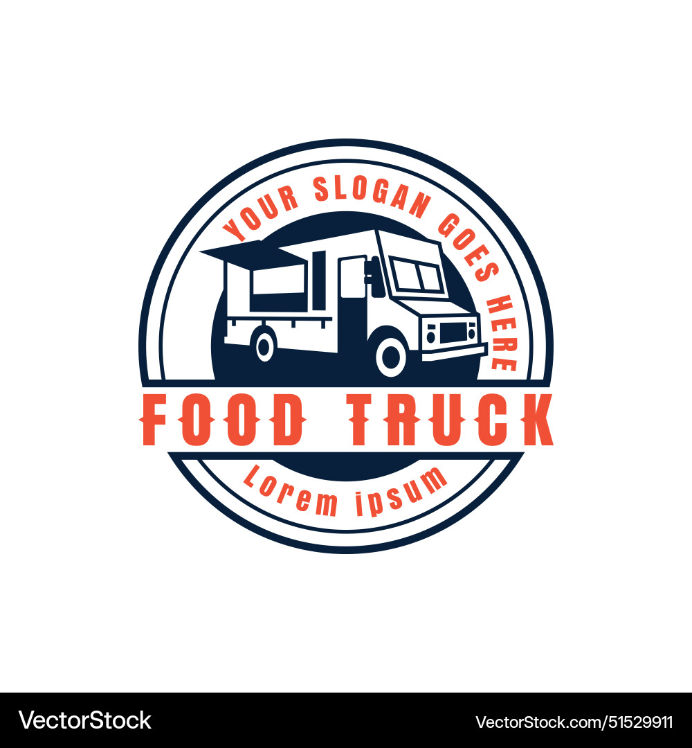Food truck logo image Royalty Free Vector Image