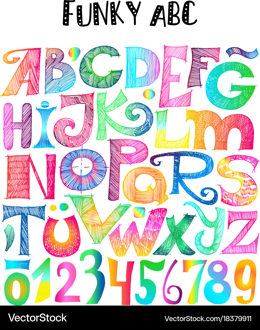 Funky Letters Vector Images (over 9,700)