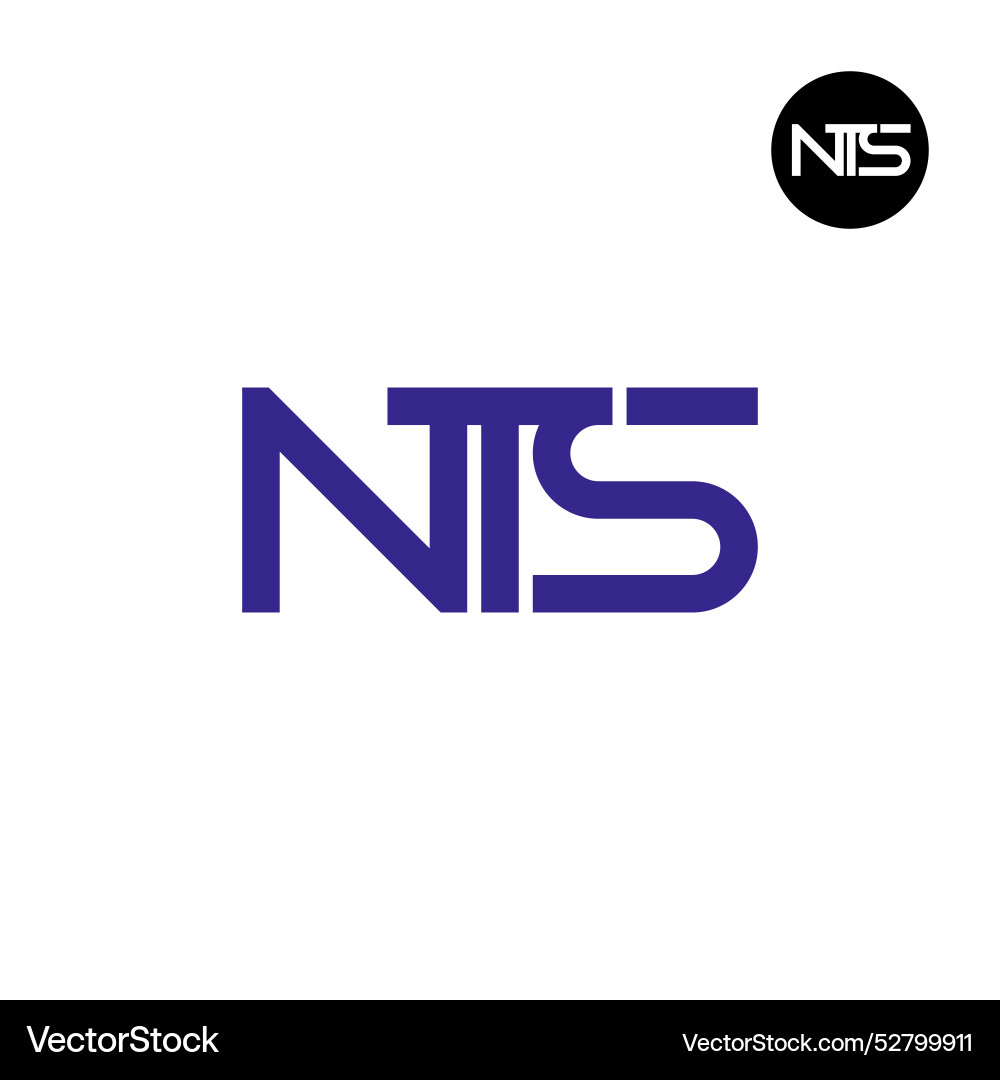 Nts logo letter monogram design Royalty Free Vector Image