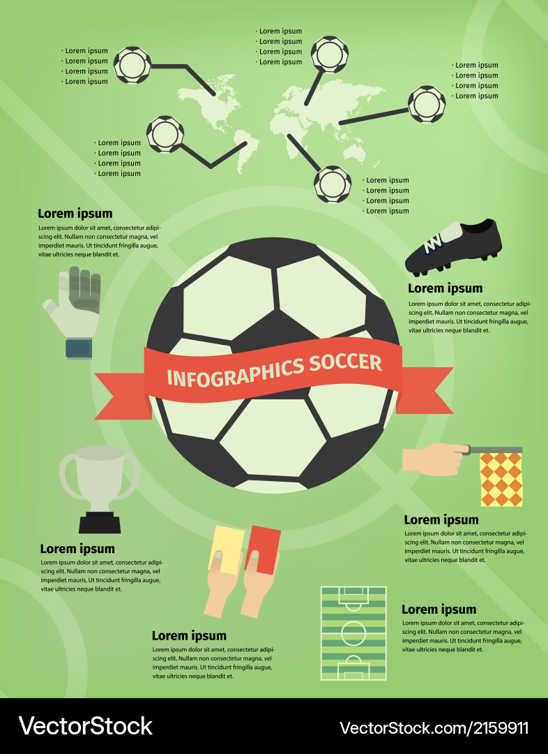 Soccer infographic Royalty Free Vector Image - VectorStock