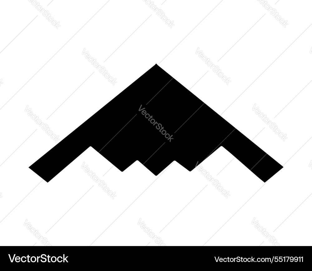 Stealth bomber silhouette Royalty Free Vector Image