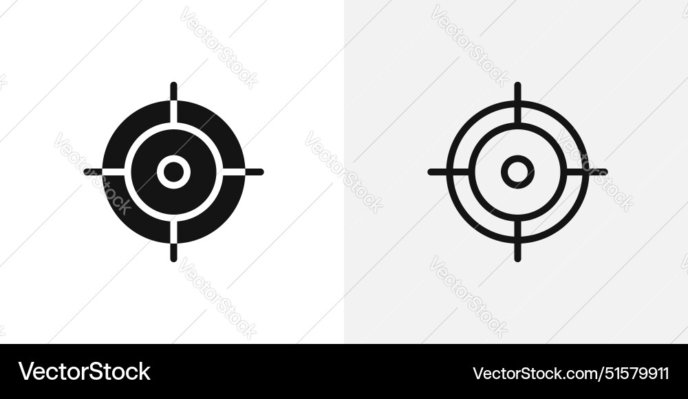 Target icon set Royalty Free Vector Image - VectorStock