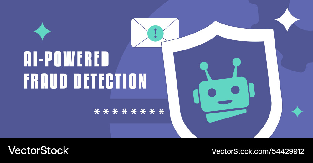 Ai-powered fraud detection banner Royalty Free Vector Image