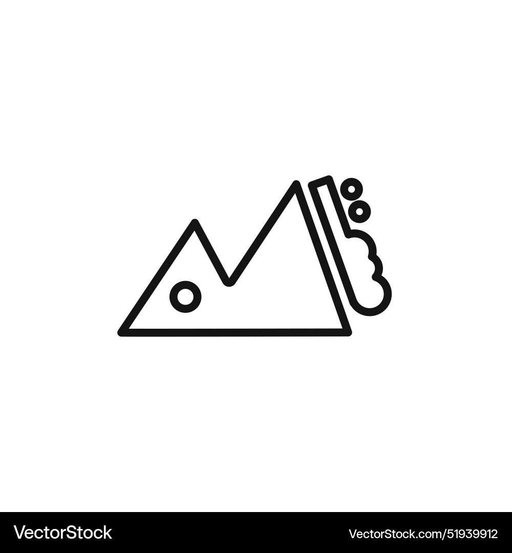 Avalanche icon logo sign outline Royalty Free Vector Image