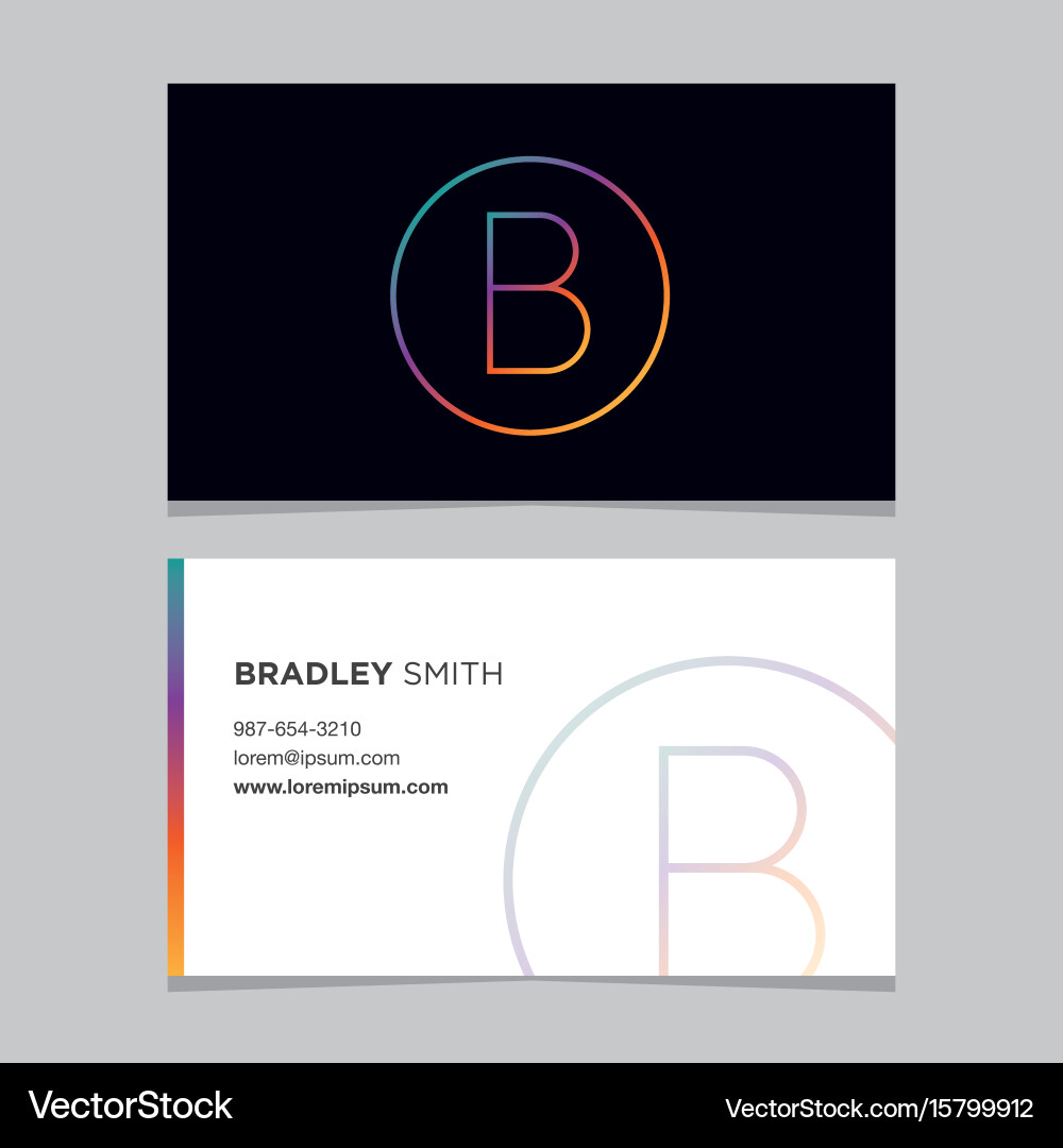 Business-card-letter-b Royalty Free Vector Image