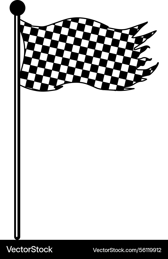 Checkered flag nascar car racing Royalty Free Vector Image